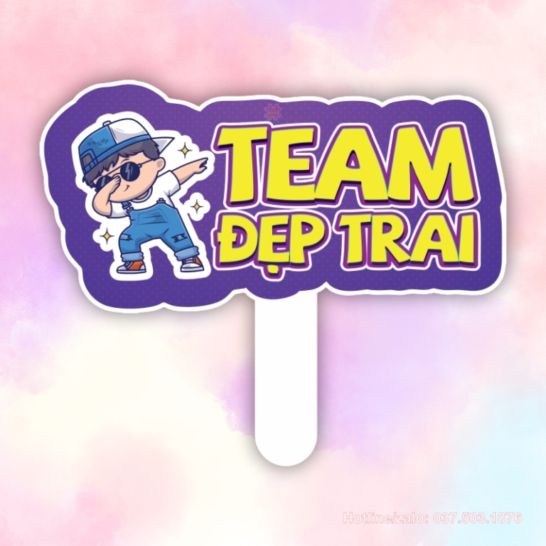 Hashtag team trai đẹp / đẹp trai / zai đẹp (có nhiều mẫu) - Hashtag Cầm Tay