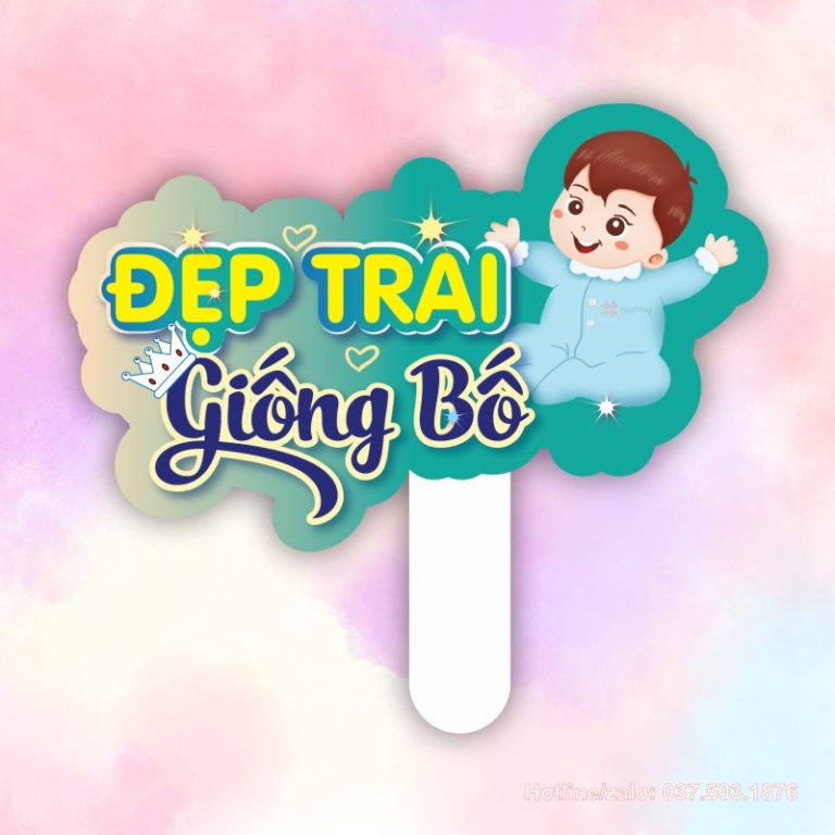 Hashtag đẹp trai giống bố (có nhiều mẫu) - Hashtag Cầm Tay