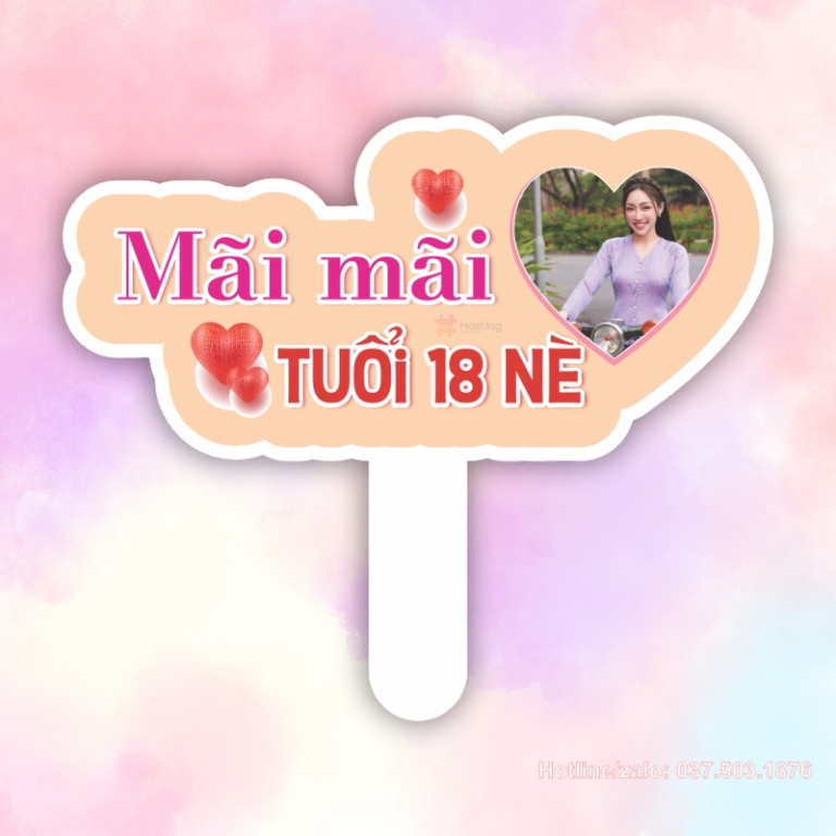 Hashtag Happy Birthday (có nhiều mẫu) - Hashtag Cầm Tay