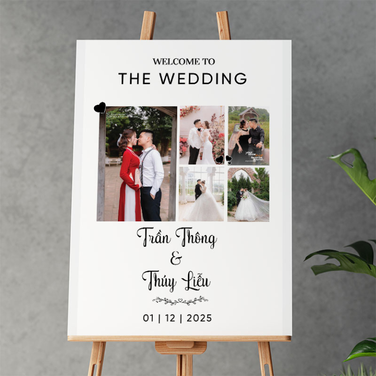 Bảng cưới ghép ảnh: Vy Oanh & Nguyễn Hiệp - Hashtag Cầm Tay