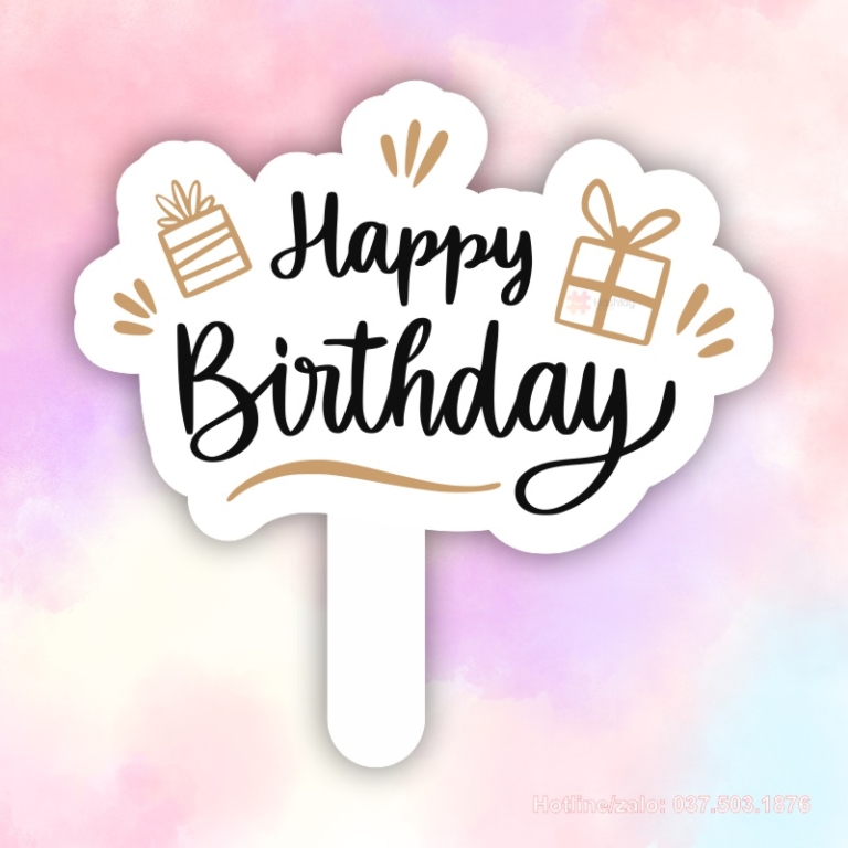 Hashtag Happy Birthday (có nhiều mẫu) - Hashtag Cầm Tay