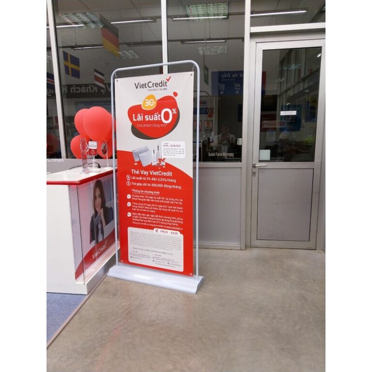 Chân standee, khung standee uy tín, giá rẻ Full kích cỡ