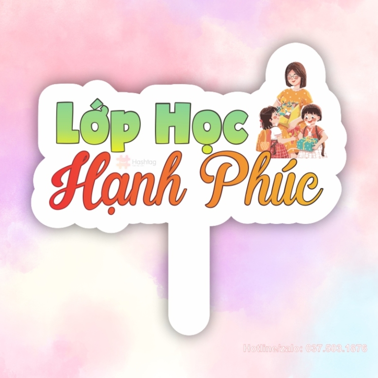 Hashtag cầm tay lớp học (có nhiều mẫu) - Hashtag Cầm Tay