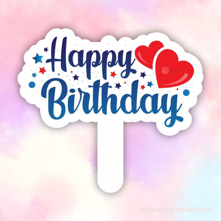 Hashtag Happy Birthday (có nhiều mẫu) - Hashtag Cầm Tay