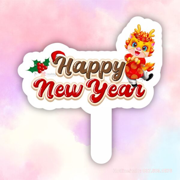 Hashtag Happy New Year (có nhiều mẫu) - Hashtag Cầm Tay